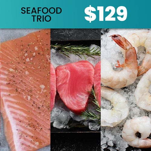 Seafood Trio Salmon, Tuna, & Shrimp | Bulk Foods Delco